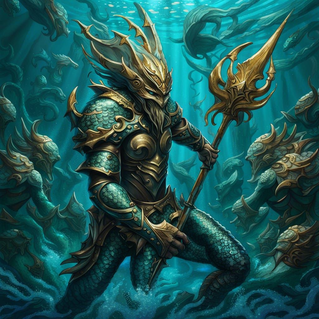 Triton Guard, elite merfolk warriors - AI Generated Artwork - NightCafe ...