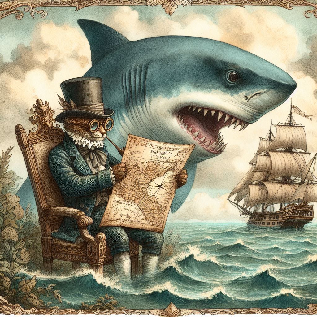 Shark Sailor # 2 - AI Generated Artwork - NightCafe Creator