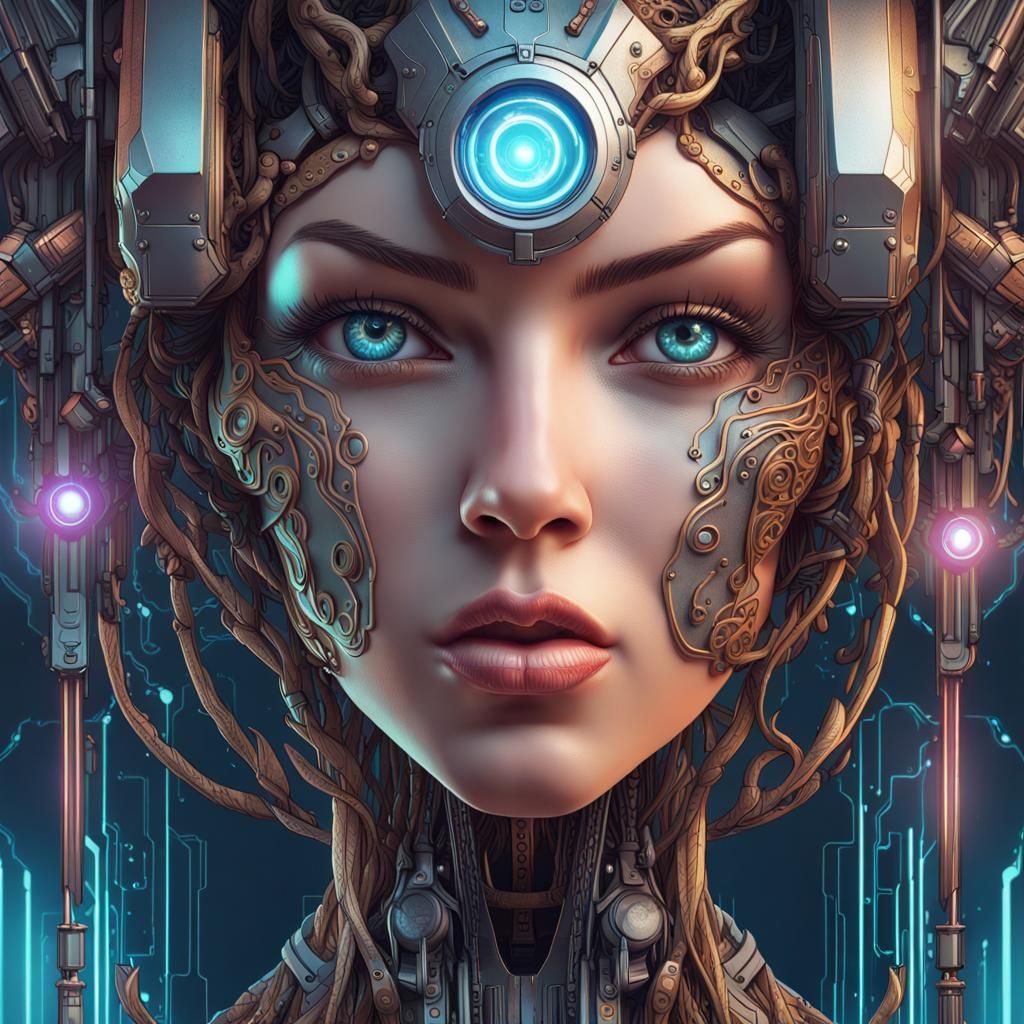 Tech Entwined - AI Generated Artwork - NightCafe Creator