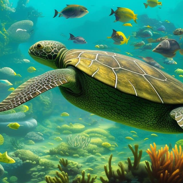 Turtle Life - AI Generated Artwork - NightCafe Creator