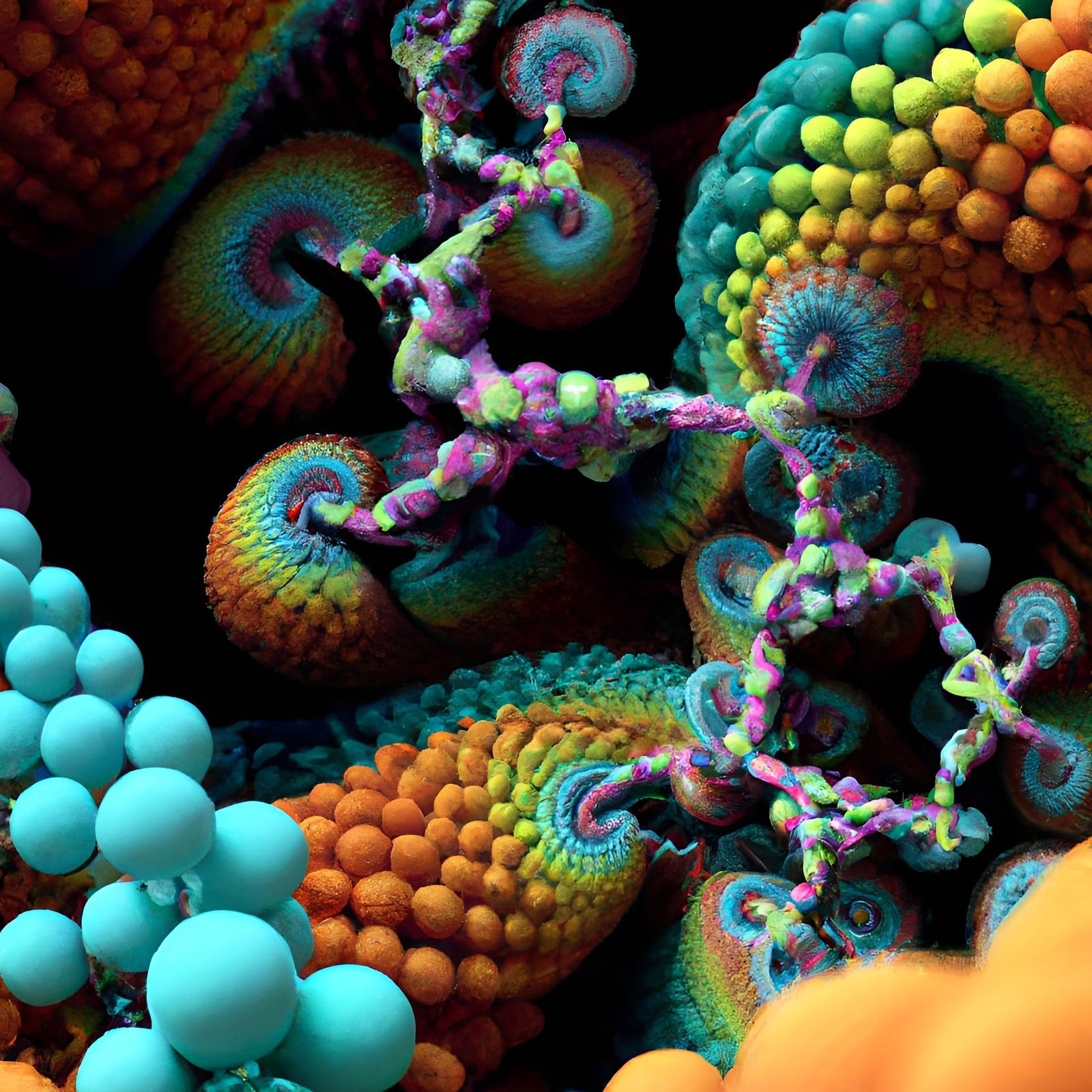 Molecular Drainage Knots - AI Generated Artwork - NightCafe Creator