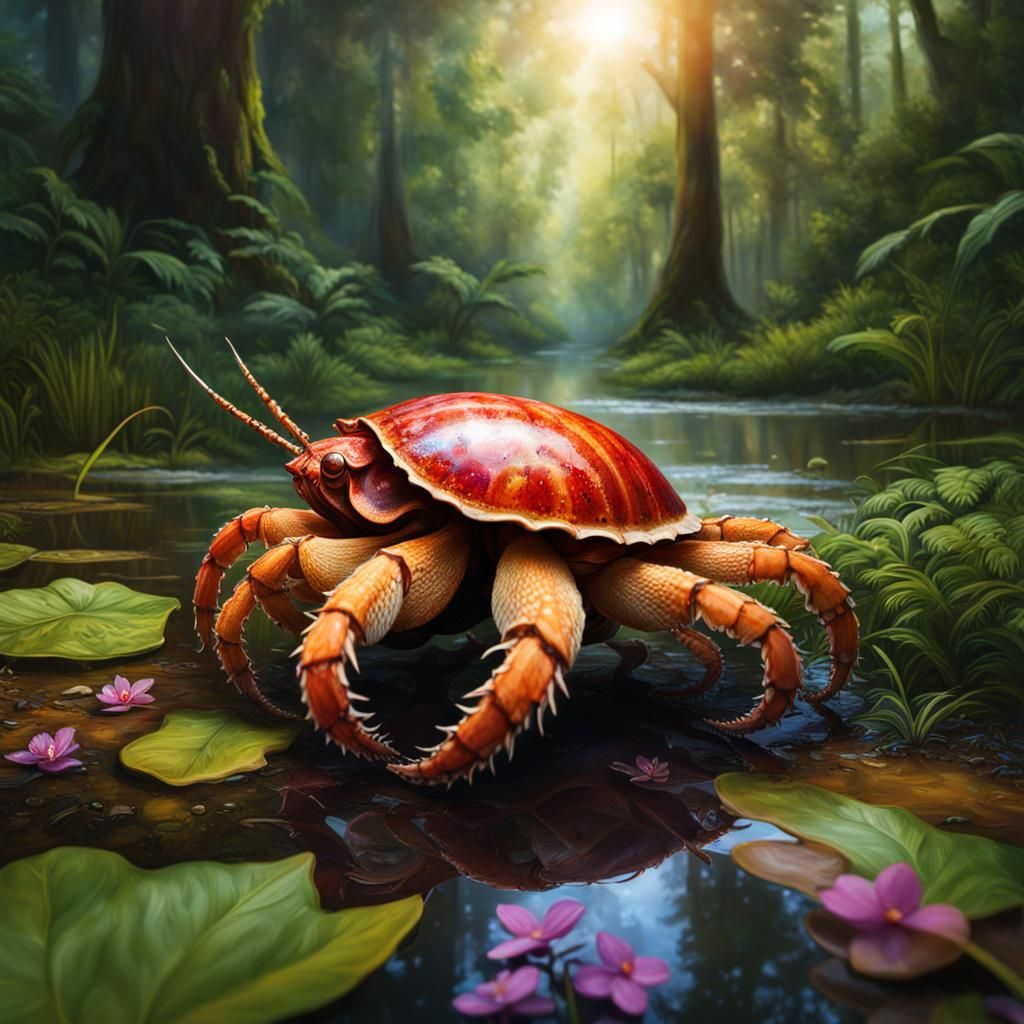 hermit crab octopus - AI Generated Artwork - NightCafe Creator