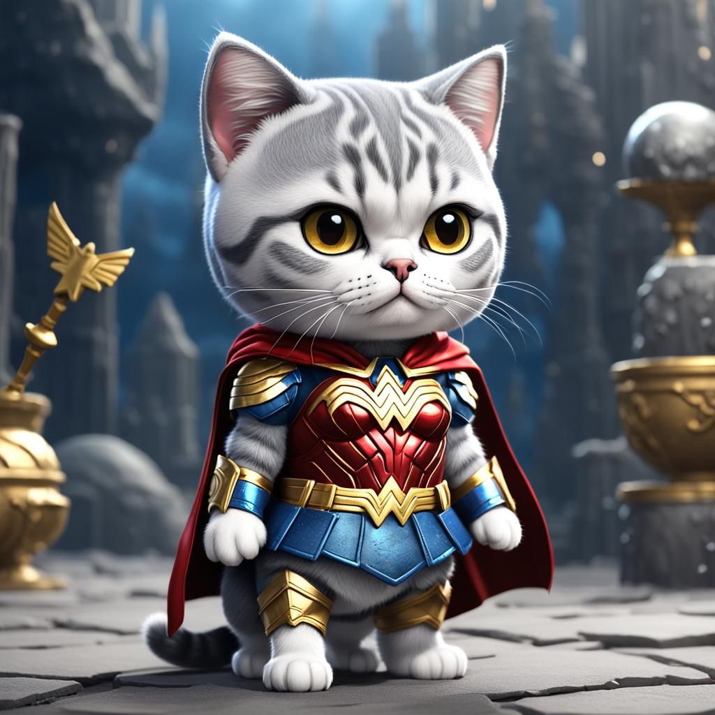 Wonder Woman cat - AI Generated Artwork - NightCafe Creator