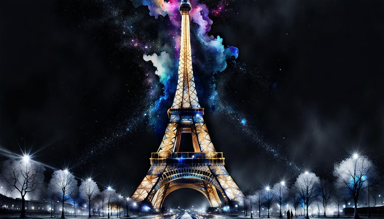 Eiffel Tower - AI Generated Artwork - NightCafe Creator