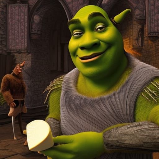 shrek wants to eat your cheese - AI Generated Artwork - NightCafe Creator