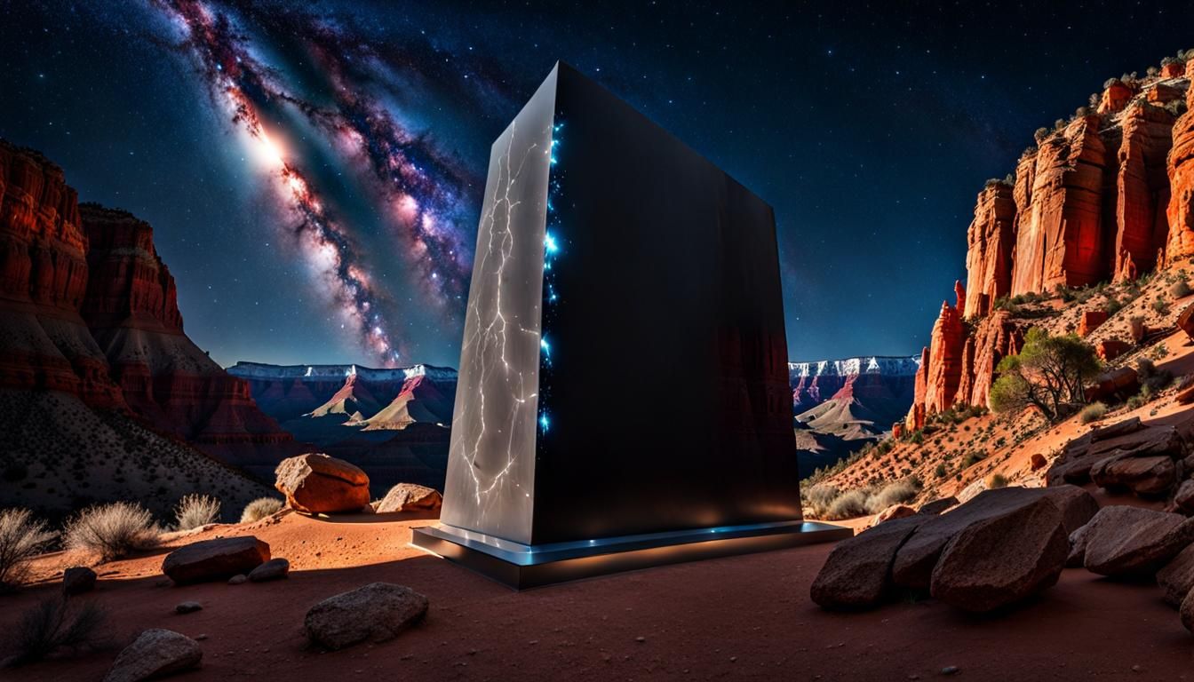 Touch The Monolith - AI Generated Artwork - NightCafe Creator