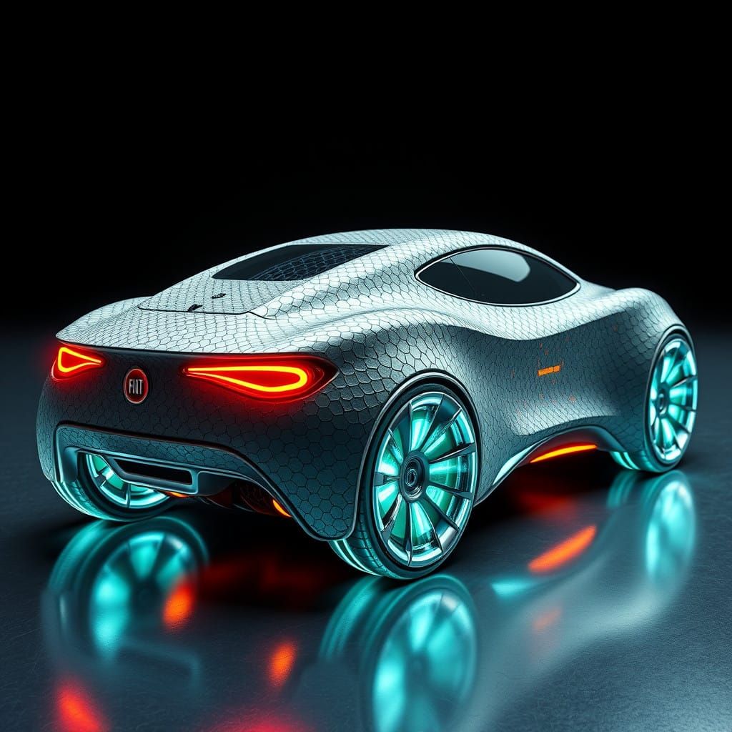 Fiat - Futuristic Biomimetic Fiat Car Concept in Hyper-Reali...