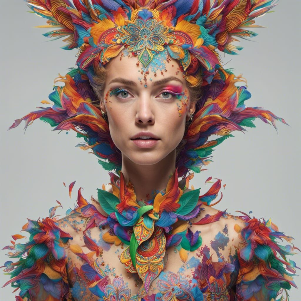 Woman In Collors - AI Generated Artwork - NightCafe Creator