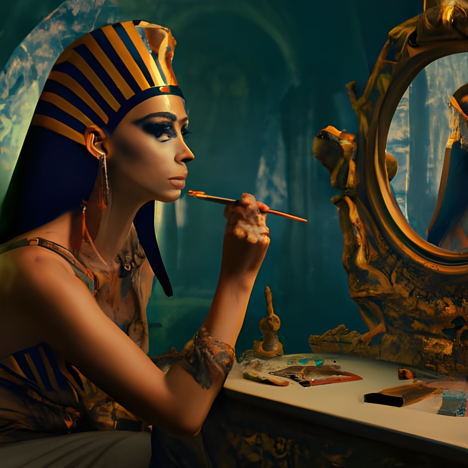 Cleopatra’s (beauty) regime - AI Generated Artwork - NightCafe Creator