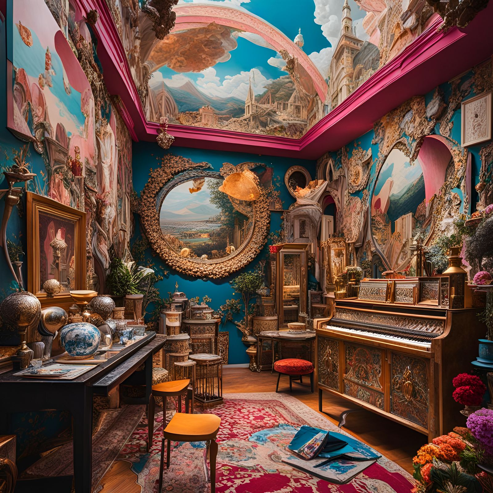 Room in a dreamworld - AI Generated Artwork - NightCafe Creator