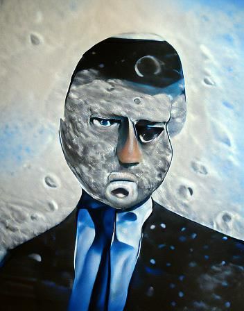 The man on the moon acrylic art artwork - AI Generated Artwork ...