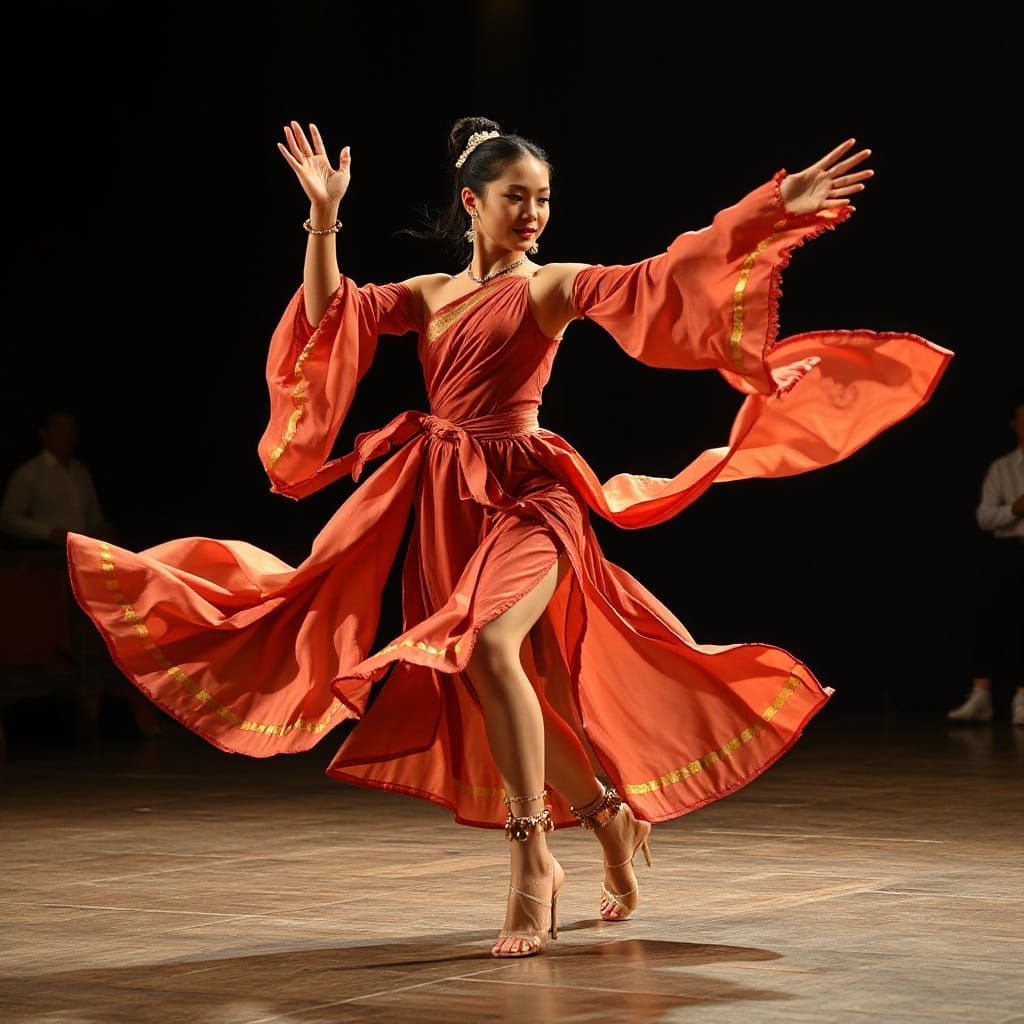 Expressive Dancer with Ankle Bells in Whimsical St... - AI Art