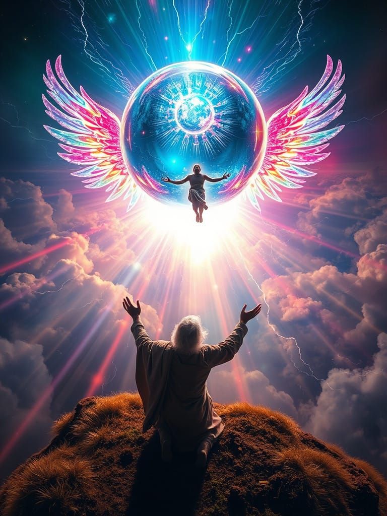 Elijah's Ascension by Fiery (Light) Chariot (Vehicle) & Elisha Looking ...