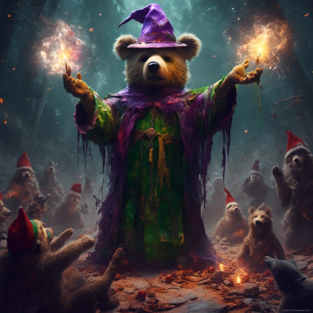 Teddy Bear Wizard - AI Generated Artwork - NightCafe Creator