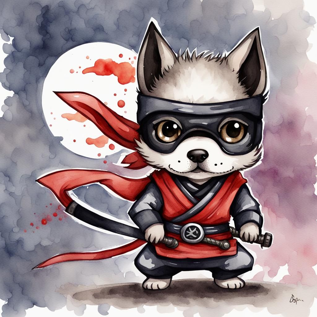 Dog ninja - AI Generated Artwork - NightCafe Creator