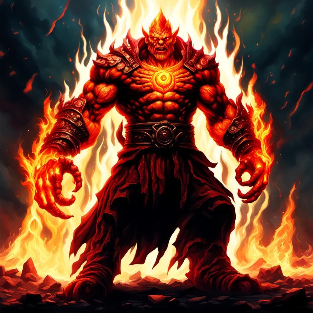 Fire Sorcerer - AI Generated Artwork - NightCafe Creator