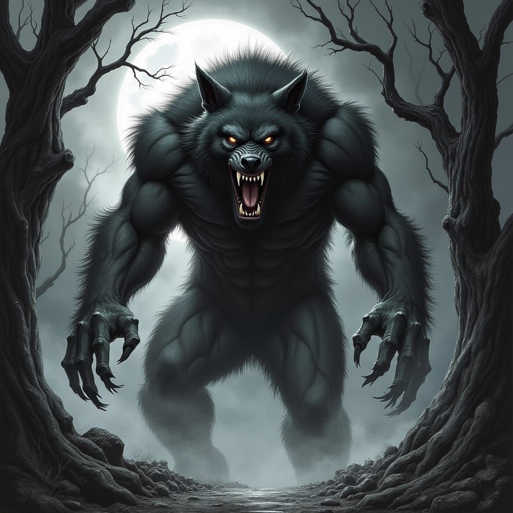 A BEAST within - Gothic Werewolf Unleashed Under Dark, Haunt...