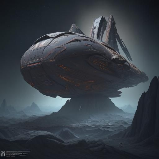 Space ark on the mountaintop - AI Generated Artwork - NightCafe Creator