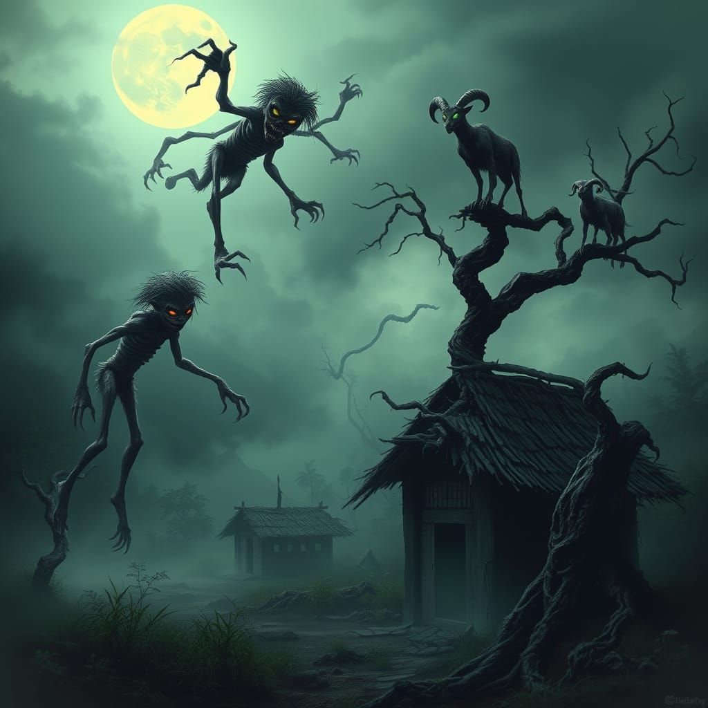 Hungry Ghost, Wewe Gombel & Goatman