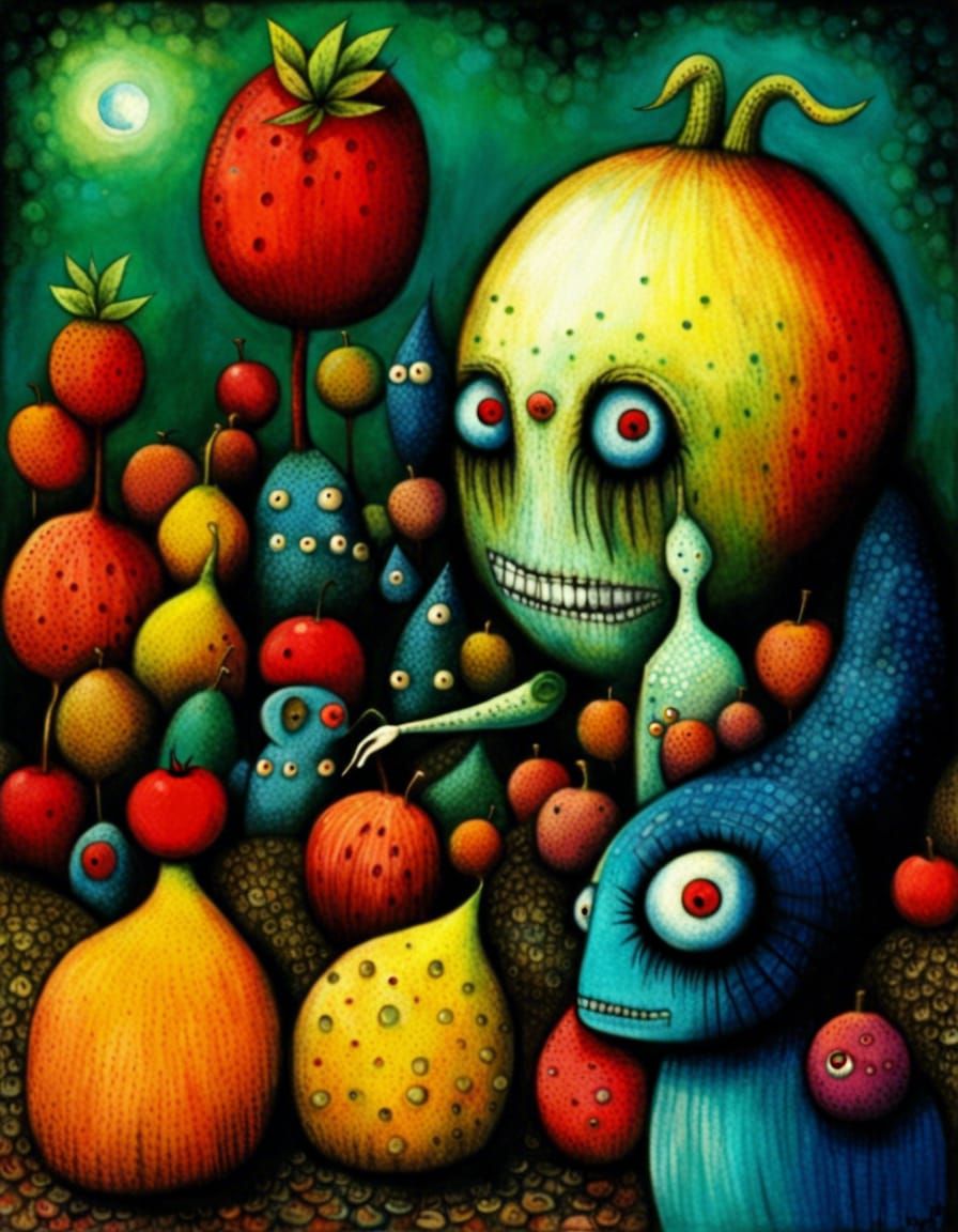 Fruit Monsters - AI Generated Artwork - NightCafe Creator