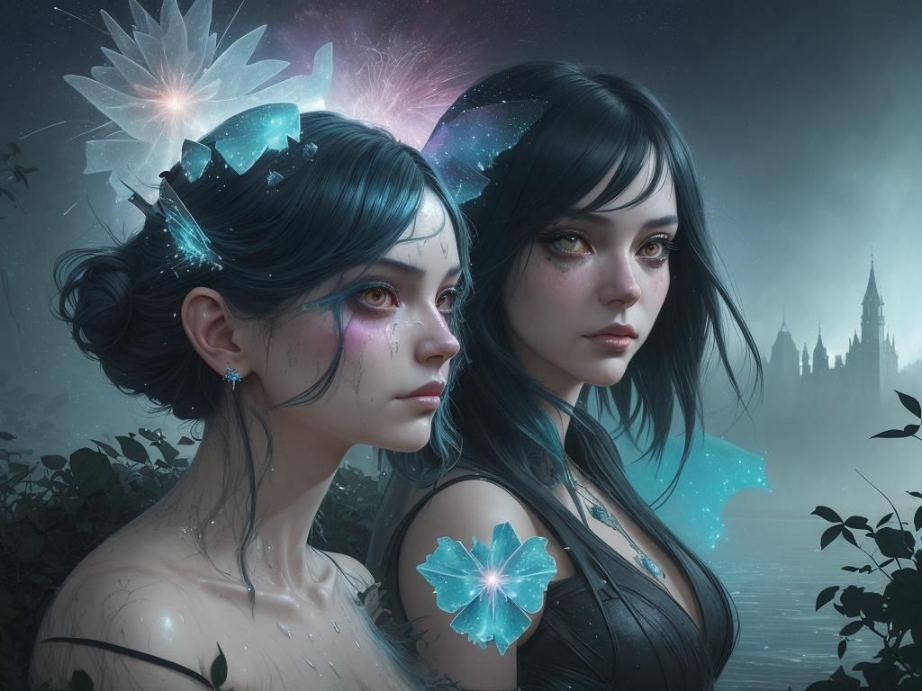 Two sisters - AI Generated Artwork - NightCafe Creator