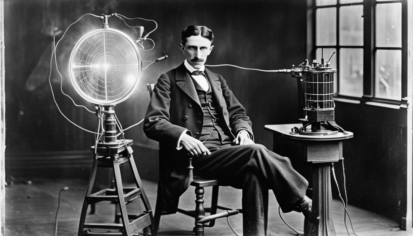 Nikola Tesla Wireless Power Experiments - 1899 - AI Generated Artwork ...