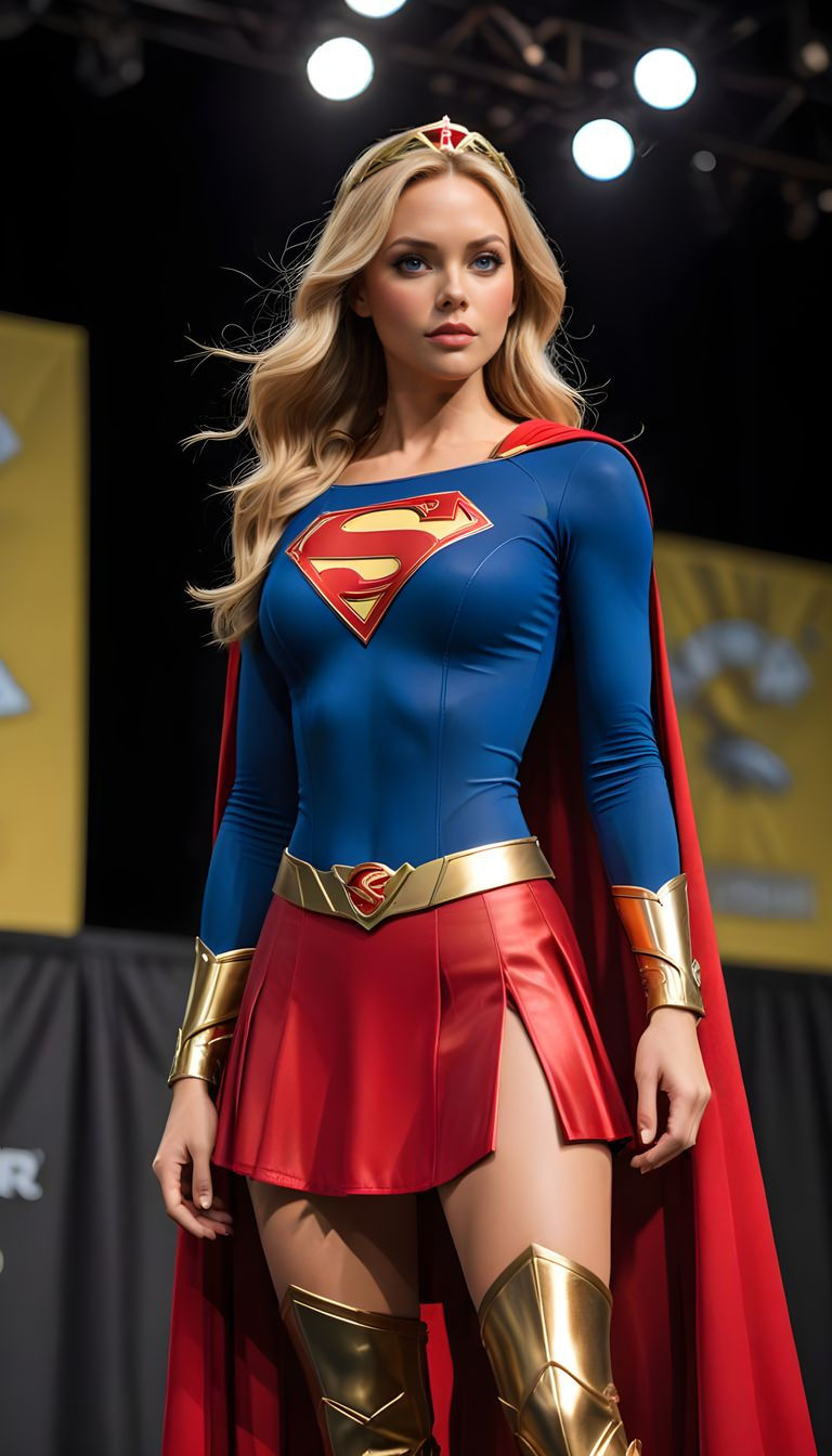 On Stage at Comic-Con Laura Vandervoort as Supergirl.