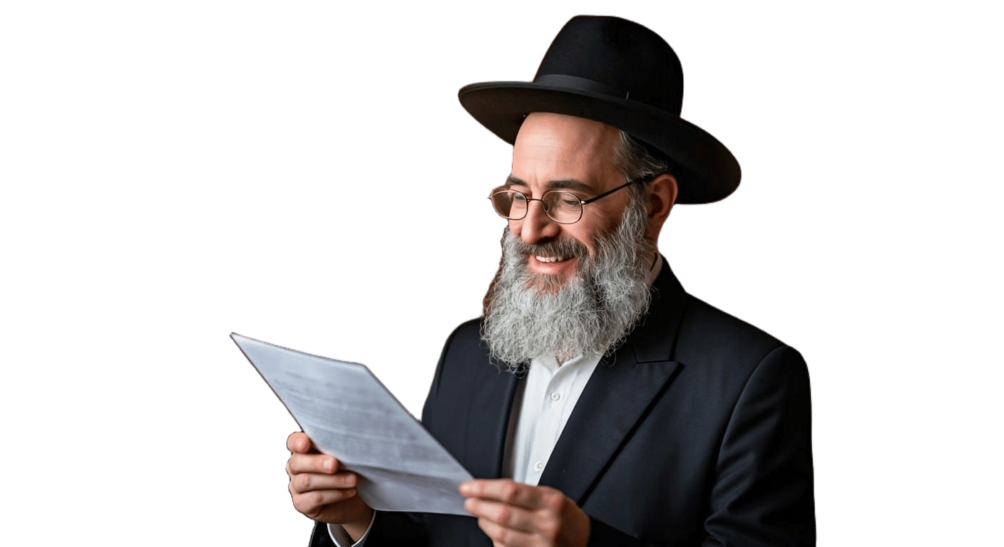 Devout Hasidic Man Embracing Warmth and Peace - AI Art