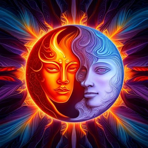 Mr and Ms Sun-Moon : r/nightcafe