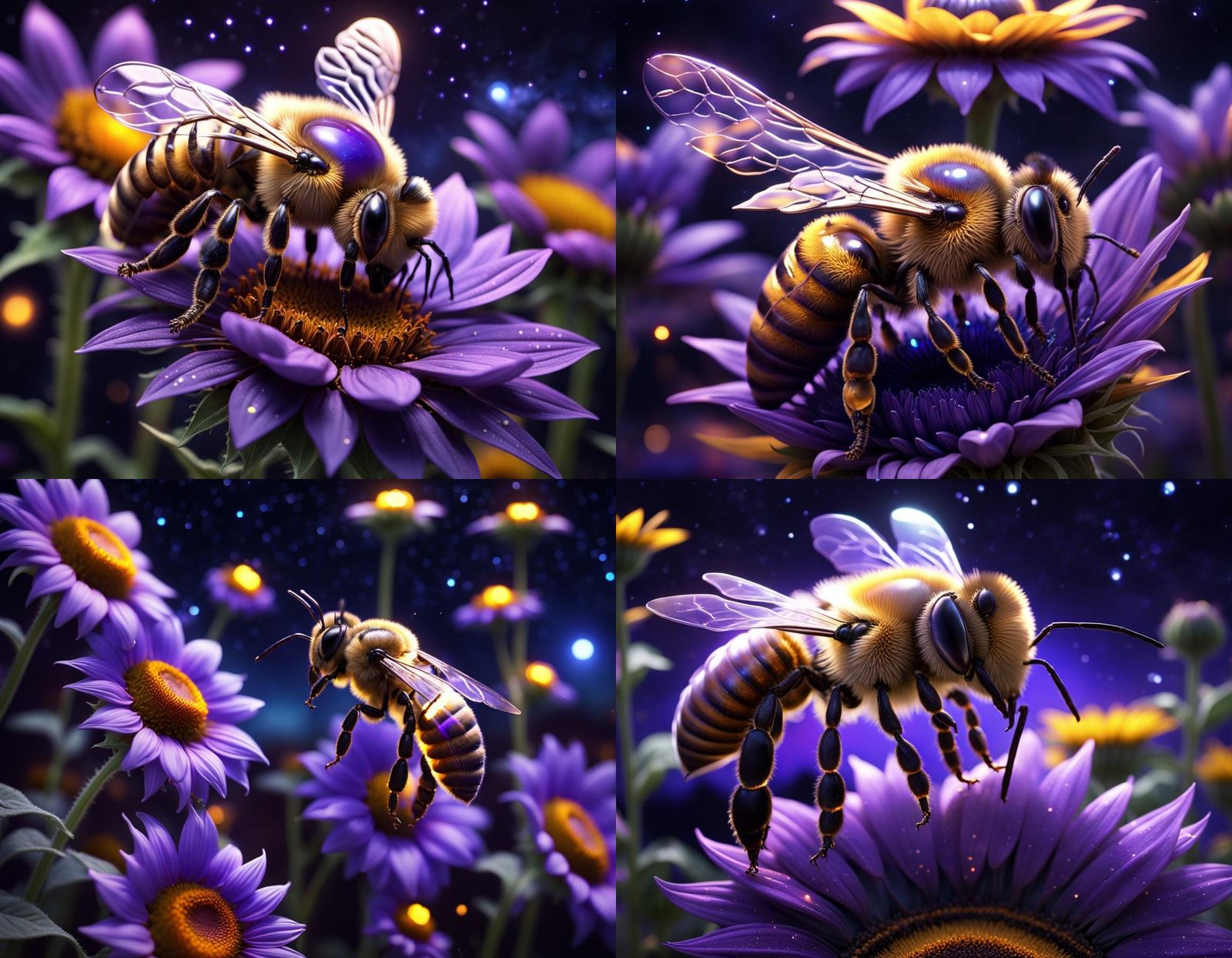 Cosmic Bee - AI Generated Artwork - NightCafe Creator