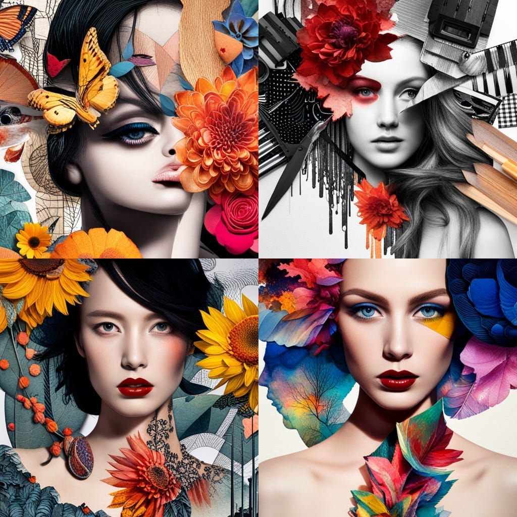 Collage art is a technique where artists combine different materials ...