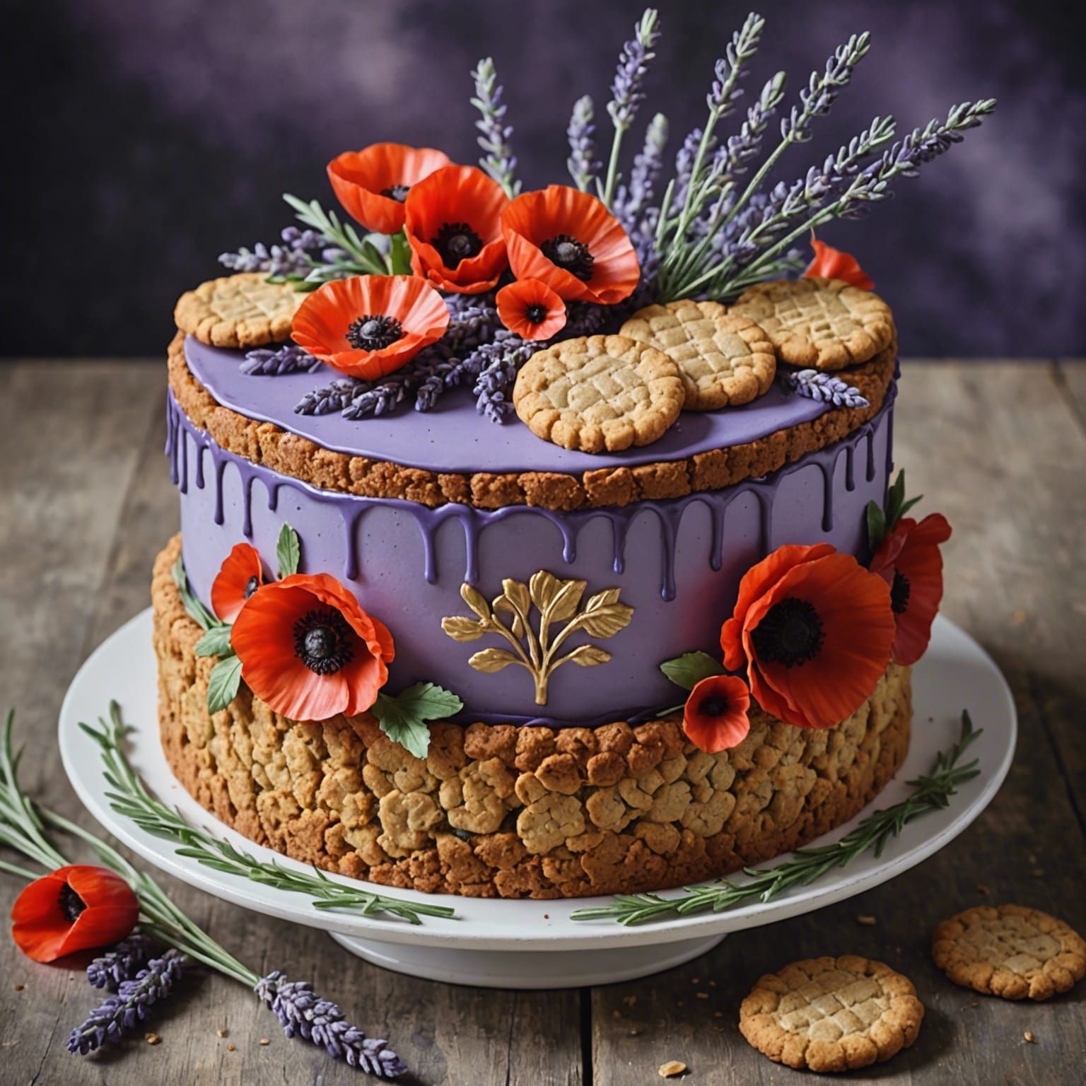 A magnificent birthday cake adorned with Anzac day symbols: Anzac ...
