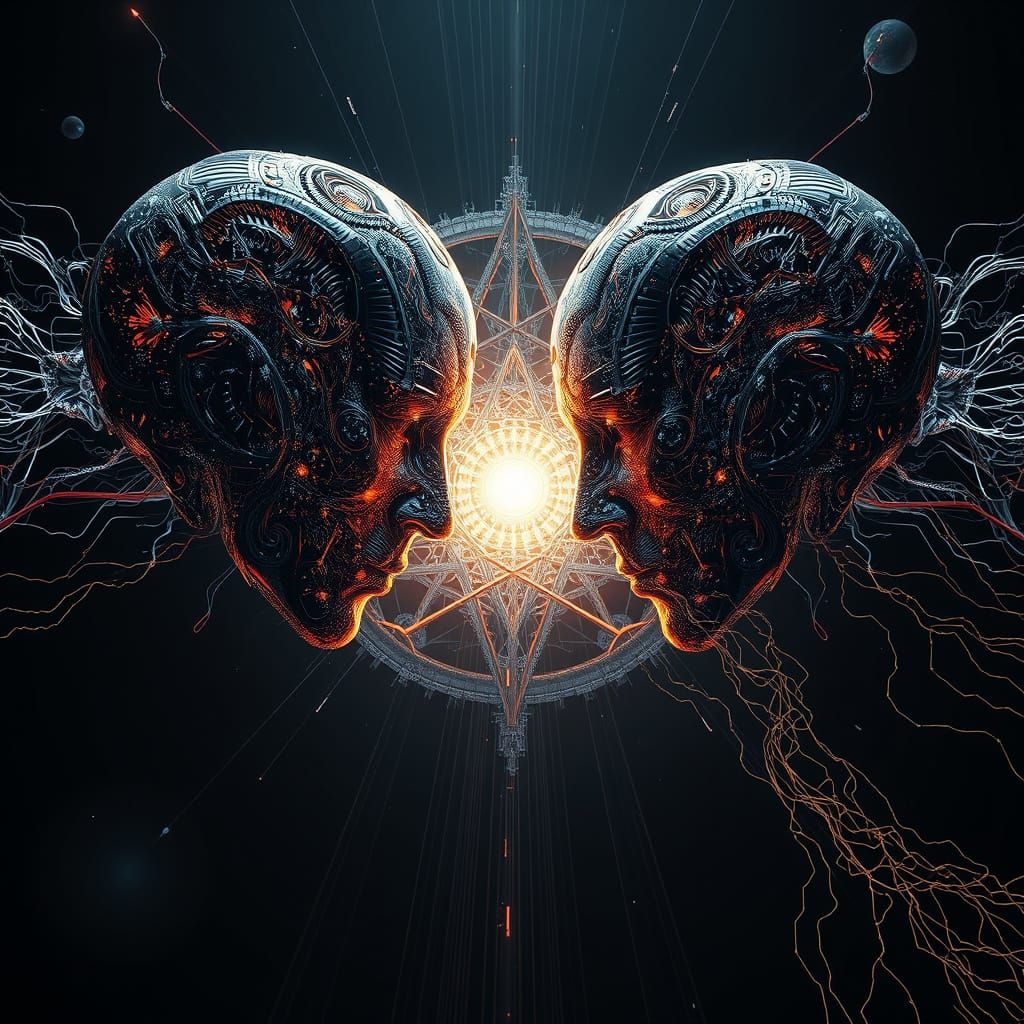 A brutally cold, hyper-detailed vision of quantum entanglement—two ...