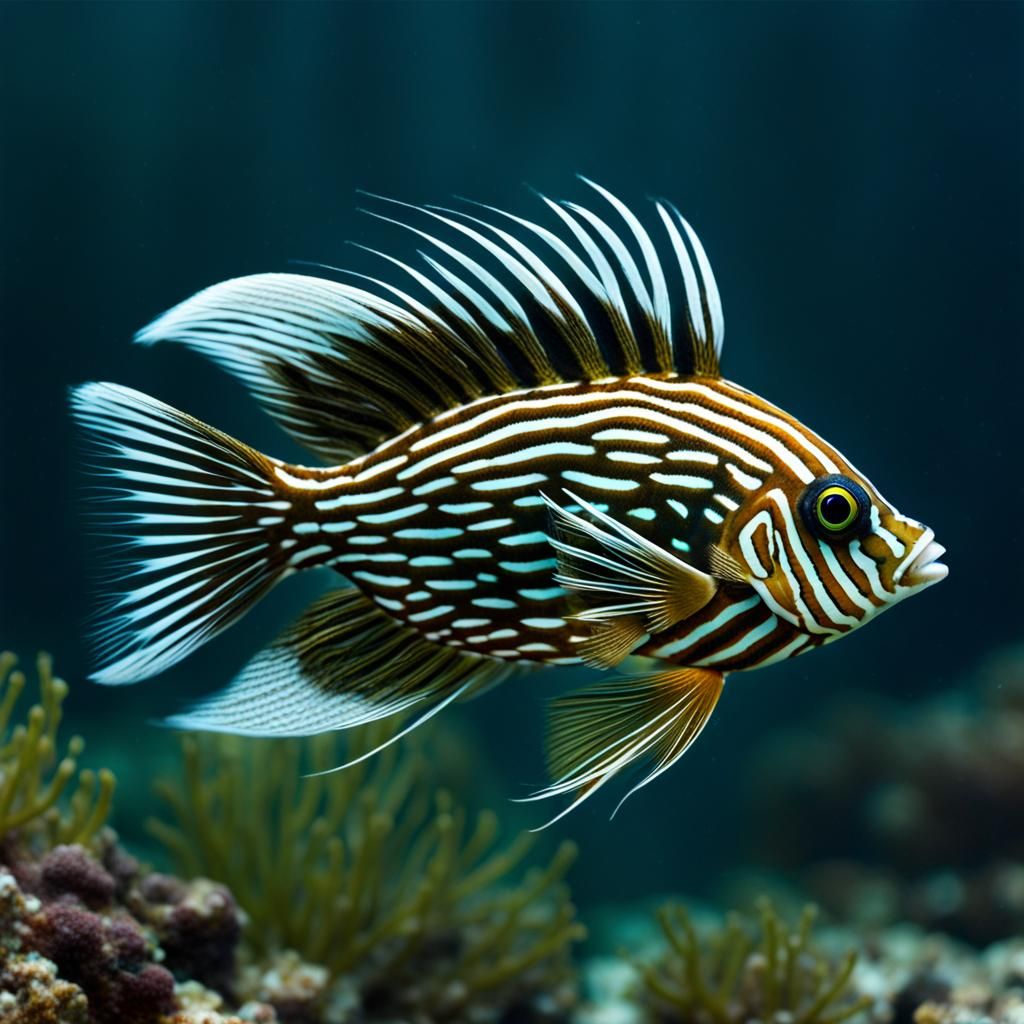 A feather fish - AI Generated Artwork - NightCafe Creator