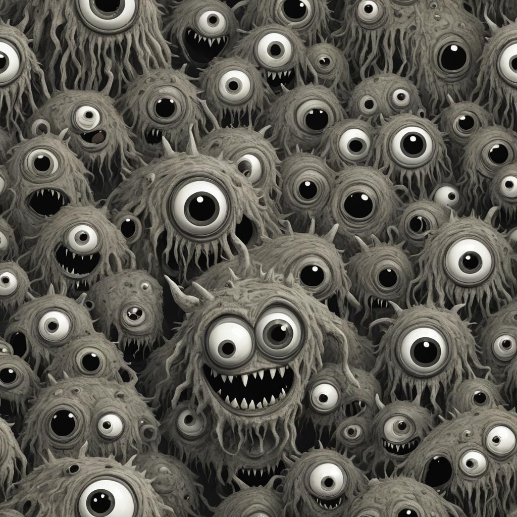 a creepy monster with googly eyes - AI Generated Artwork - NightCafe ...