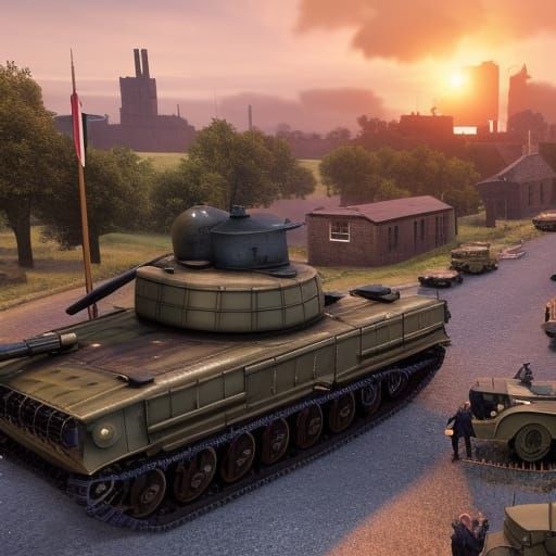 AI generated war scenes based on the British countryside in WW2 - AI ...