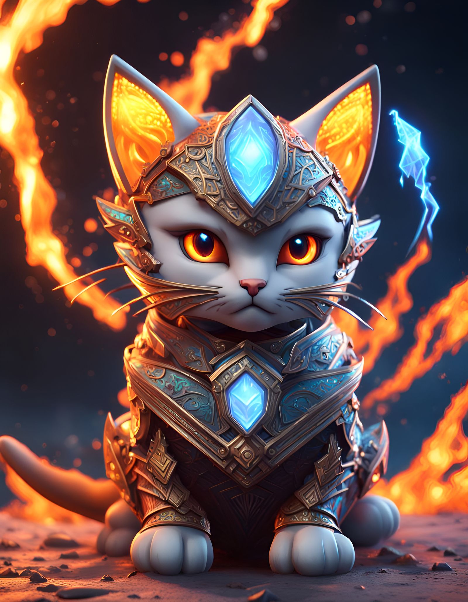 Inferno Cats 2 - AI Generated Artwork - NightCafe Creator