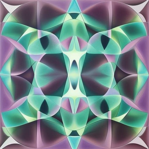 Airbrushed abstract cubic symmetry by artist "Christine Höfig" - AI ...