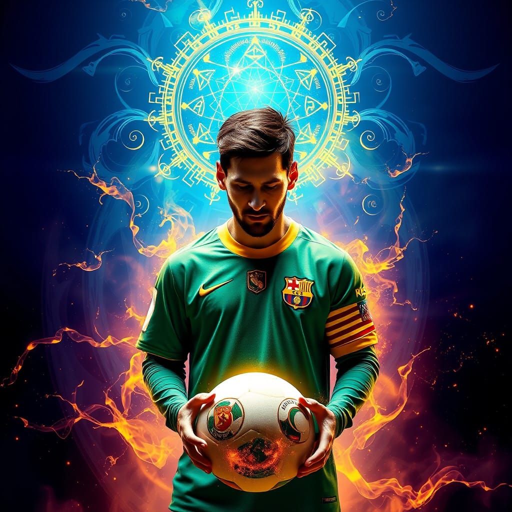 Lionel messi - Regal Messi in Whimsical Fantasy Realm