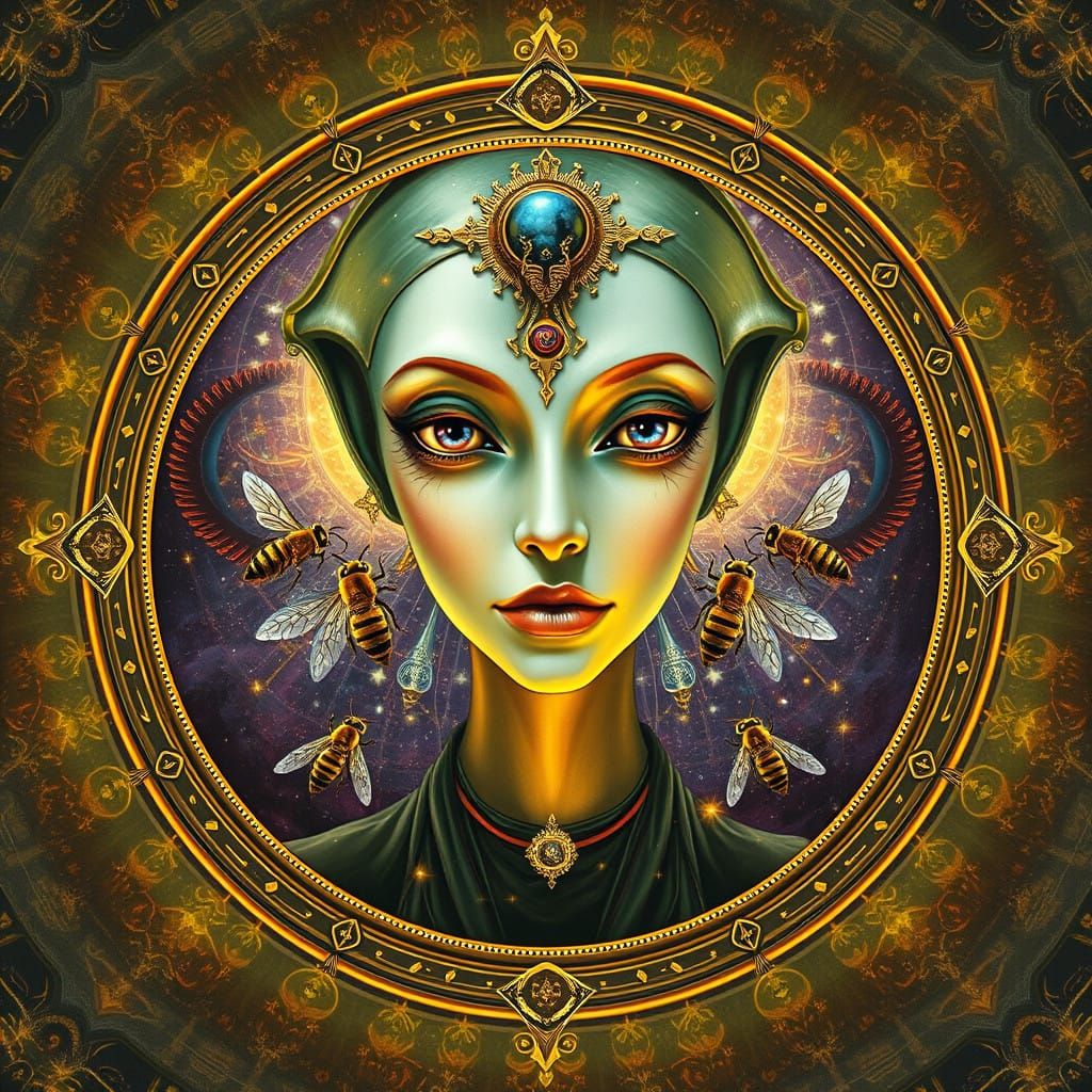 Extraterrestrial Bees - Dali-Inspired Alien Goddess Adorned ...