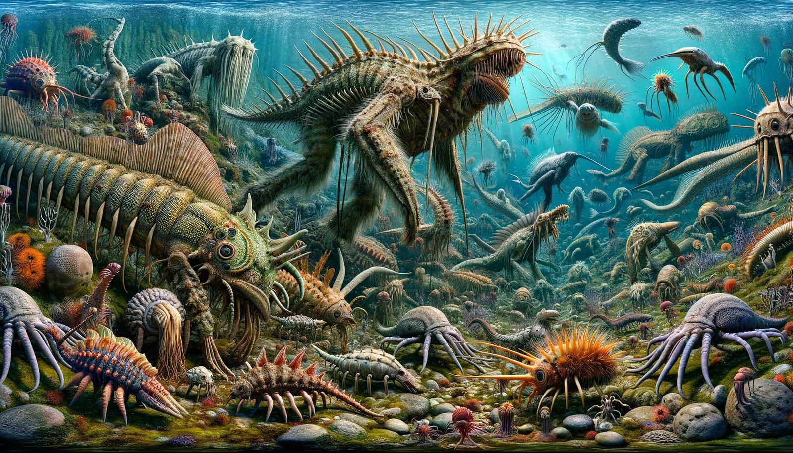 Paleozoic Seascape - AI Generated Artwork - NightCafe Creator