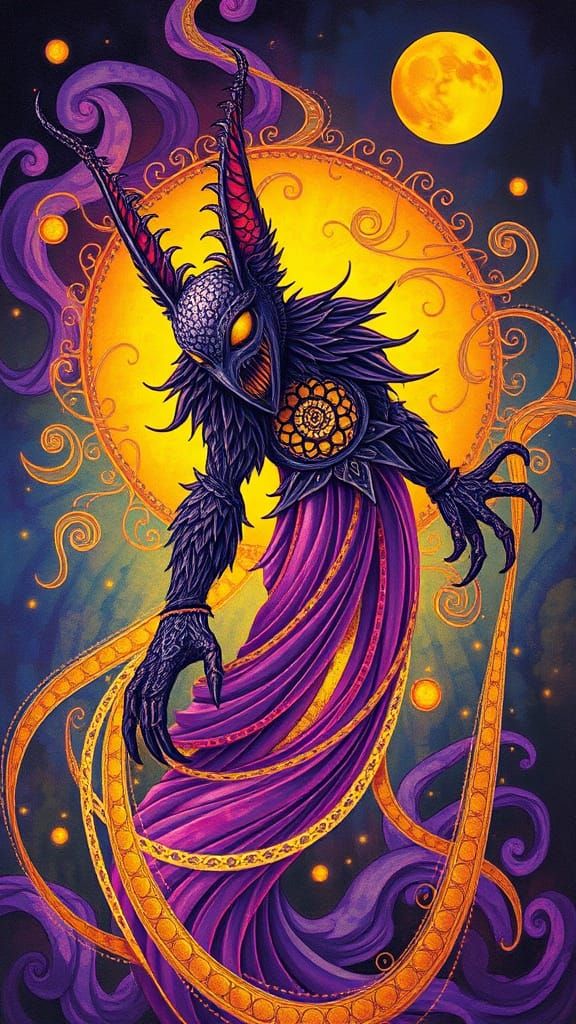 Kenku Rouge Mimic Moebius cool colors deep color yellow and purple ...