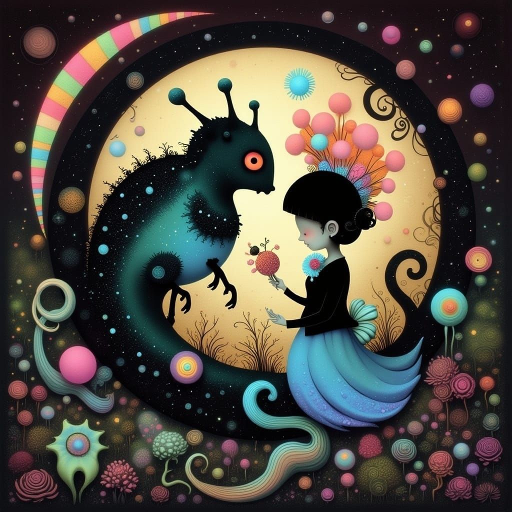 Surreal Chalk Landscape with Whispers of Cicada So... - AI Art