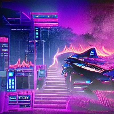 Synthwave Hell. - AI Generated Artwork - NightCafe Creator