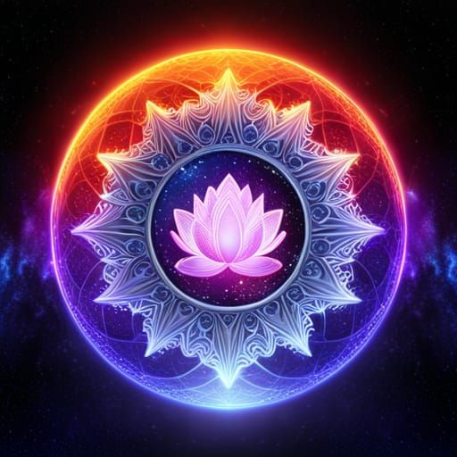 Lotus Flowers Orb - AI Generated Artwork - NightCafe Creator