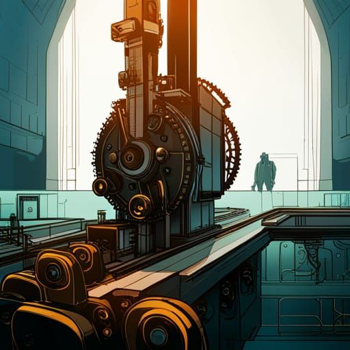 schematic drawing of industrial machinery - AI Generated Artwork ...