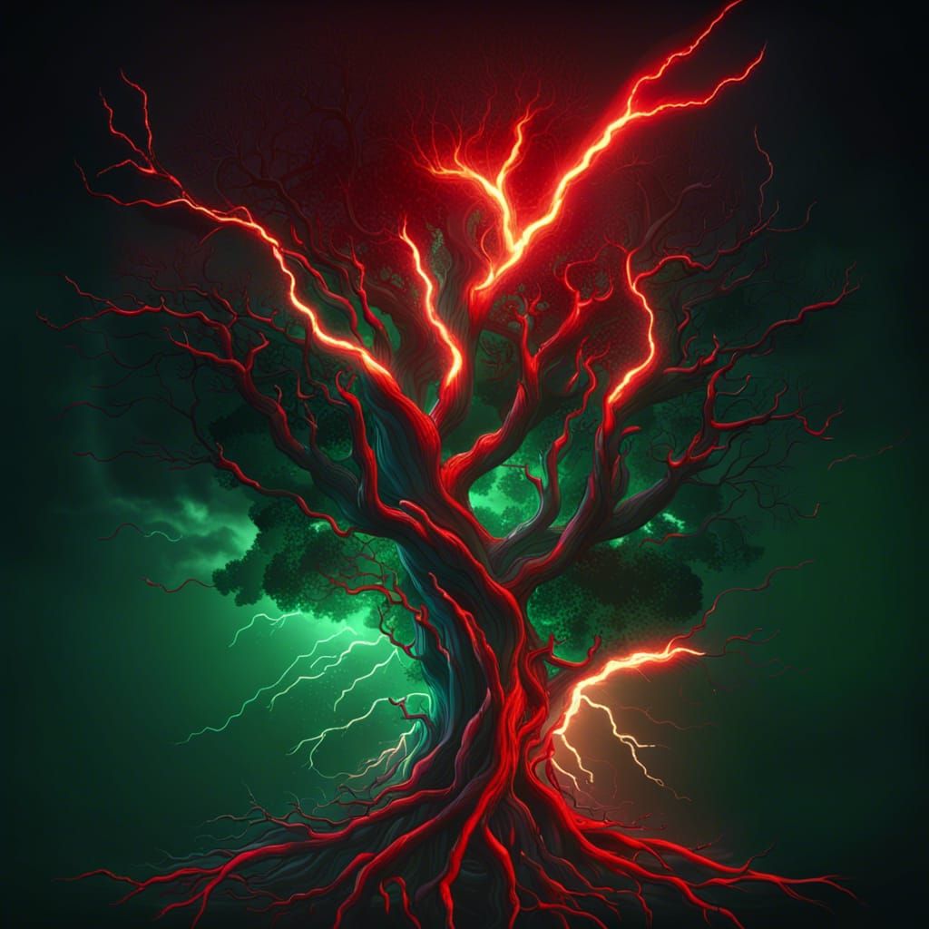Electric tree - AI Generated Artwork - NightCafe Creator