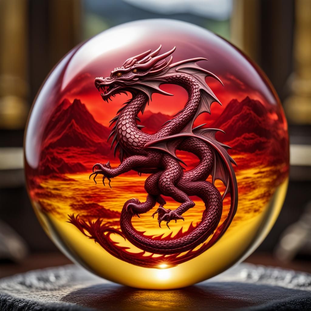 Scottish Dragon Sphere - AI Generated Artwork - NightCafe Creator
