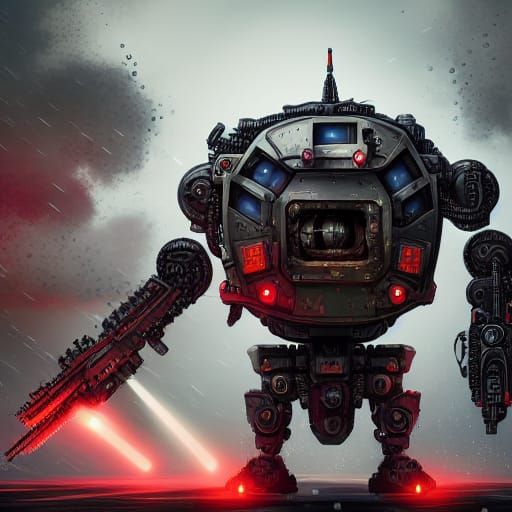 Combat Robot - AI Generated Artwork - NightCafe Creator
