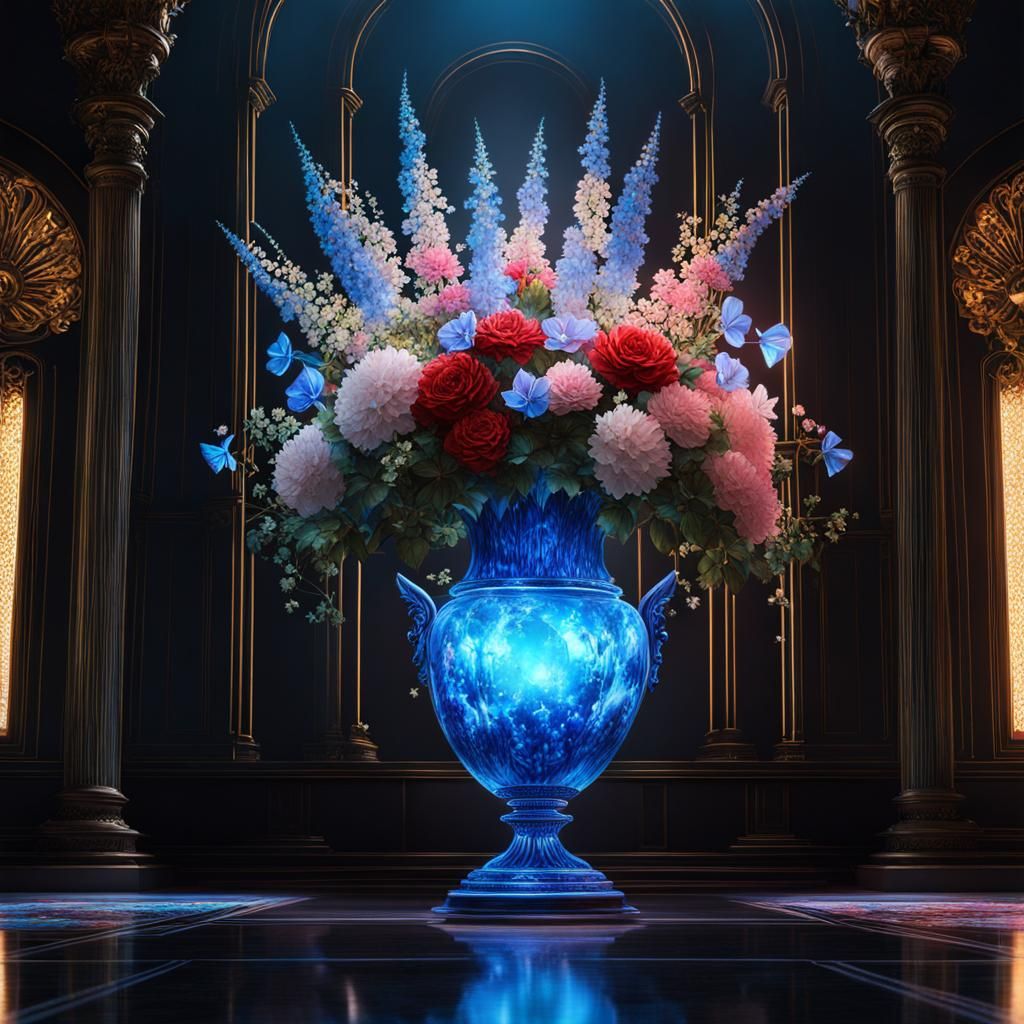 flower vase - AI Generated Artwork - NightCafe Creator